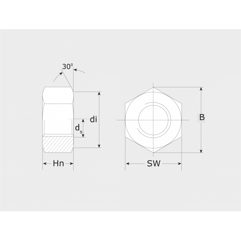Tuerca hexagonal DIN 934
